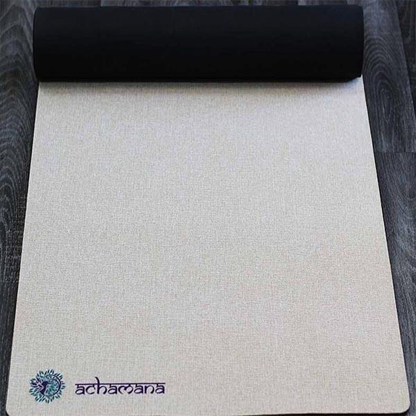 ACHAMANA Yoga mat - natural rubber and hemp - 4.5mm x 61cm x 1.83m ...