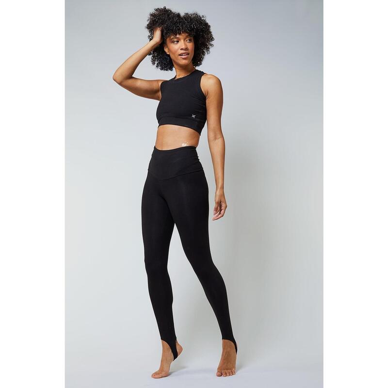 Extra Strong Compression Stirrup Leggings with Tummy Control Black TLC ...