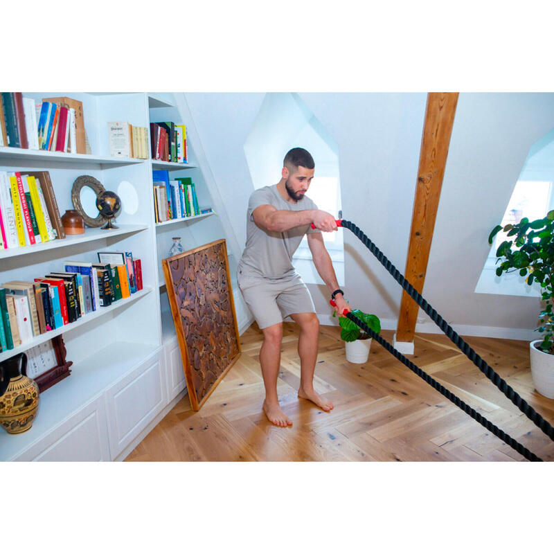 Pofałdowana lina - Battle rope - 9 metrów POWER SHOT | Decathlon