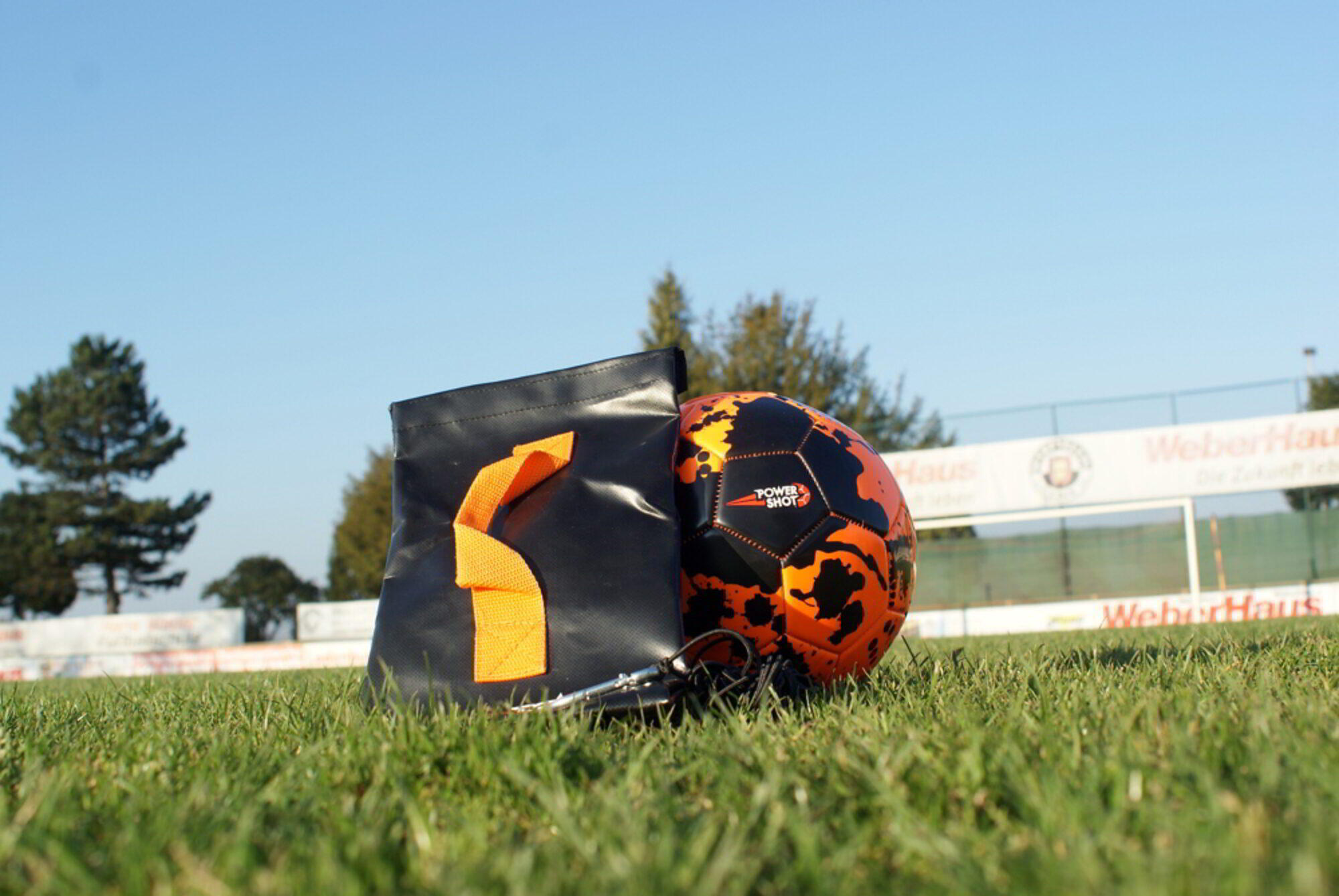 Pro Return Football Ball Orange Size 5 with Adjustable Elastic Cord ...