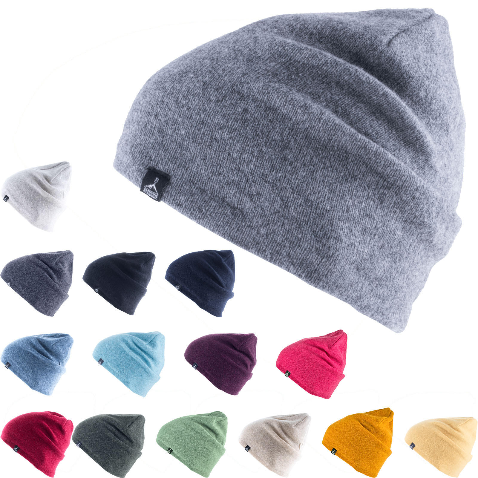 Bonnet d'hiver SubZero tricoté fin unisexe laine d'agneau & mérinos ...