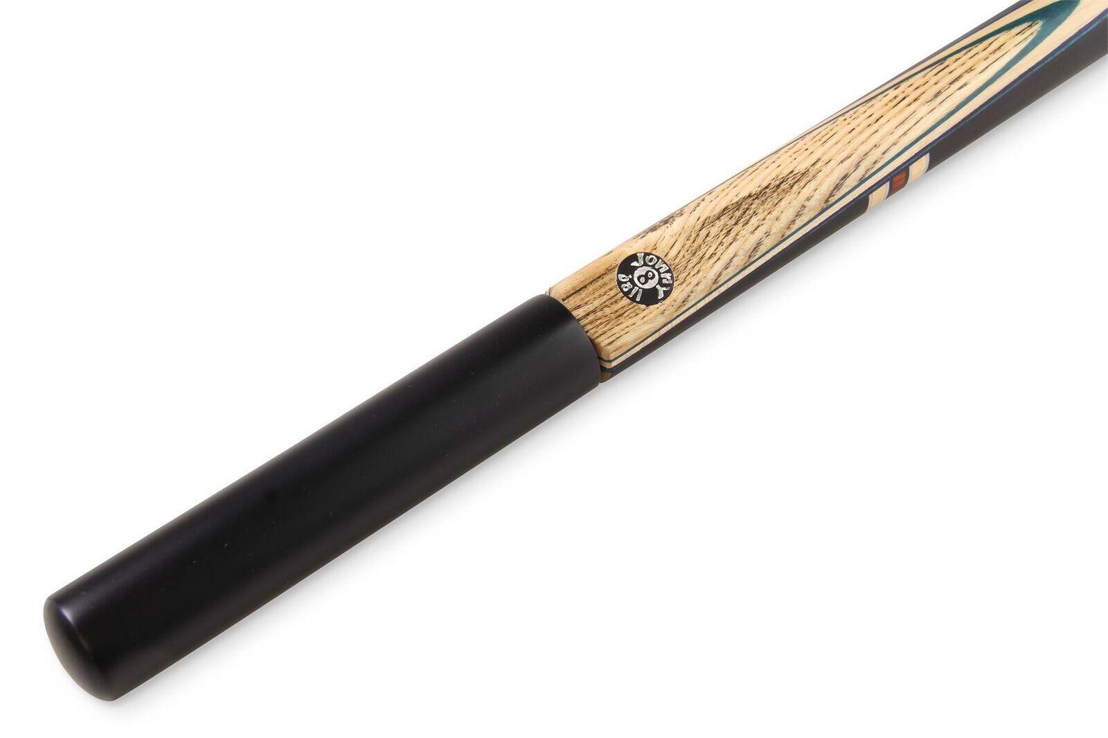 Jonny 8 Ball GREEN HALF MOON ¾ Jointed Snooker Pool Cue with 9mm tip ...