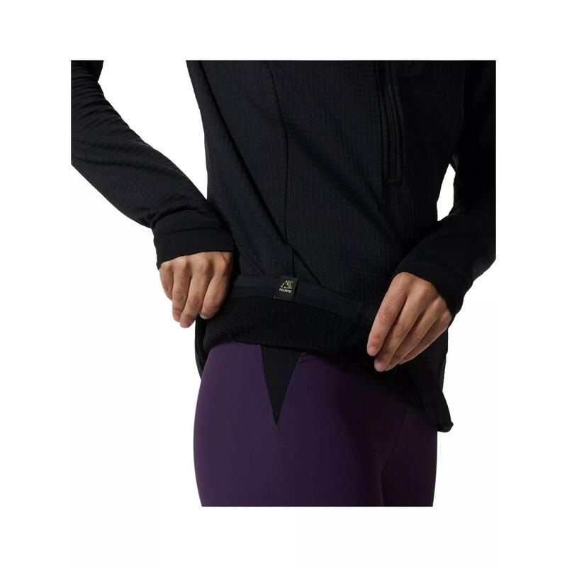 Polarowy pulower Polartec Power Grid Half Zip Jacket - czarny MOUNTAIN ...