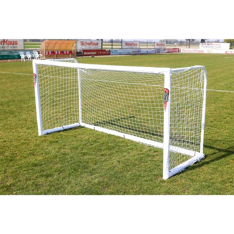 But de foot 2,4 x 1,8 m avec mur de tir POWER SHOT | Decathlon