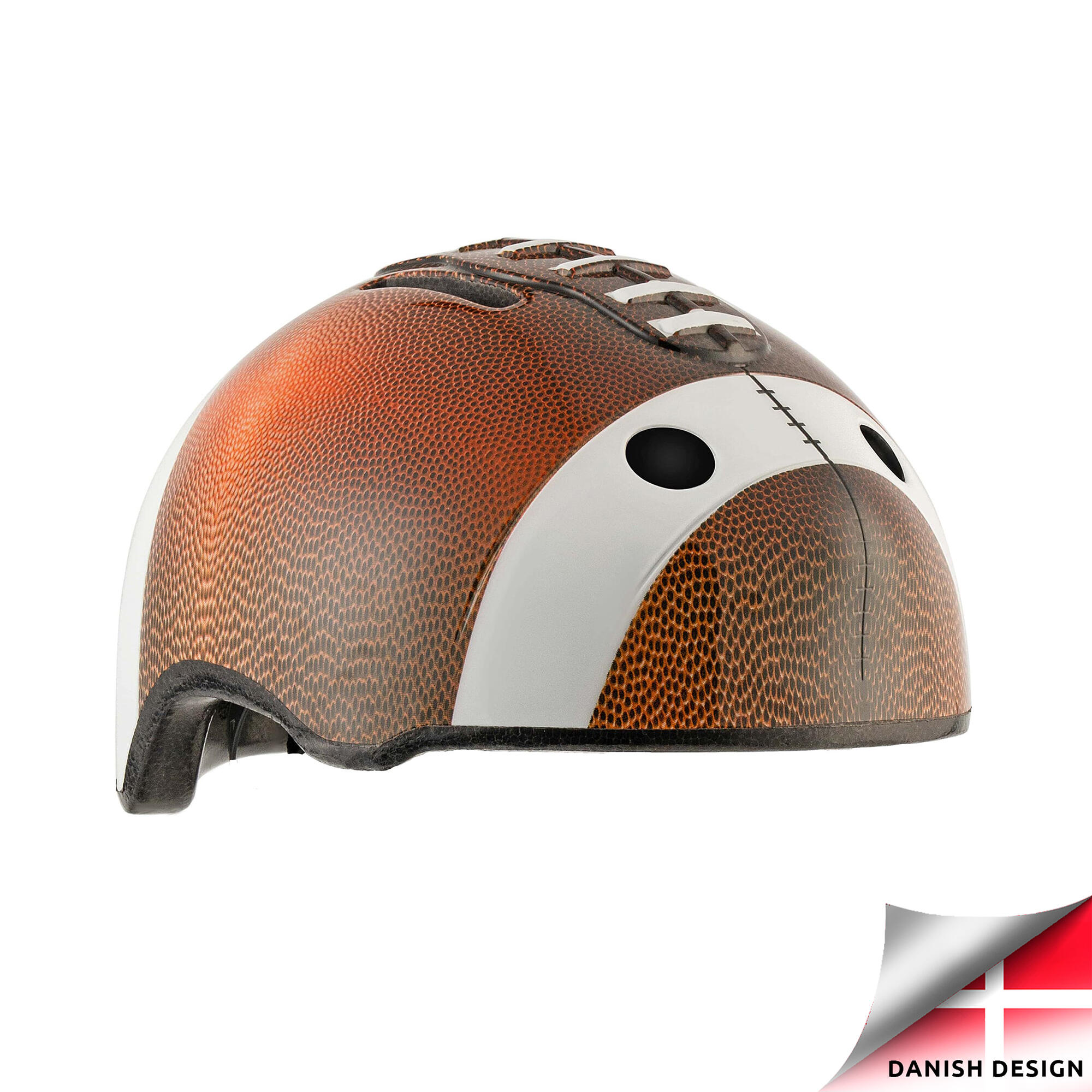 Bicycle Helmet for kids | Brown US Football | Crazy Safety | EN 1078 ...