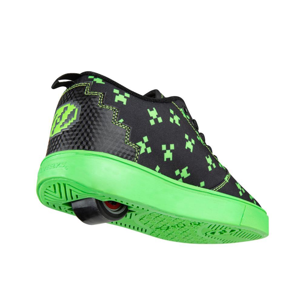 Heelys X Minecraft Pro 20 Green/Black/Green Kids Heely Shoe HEELYS ...