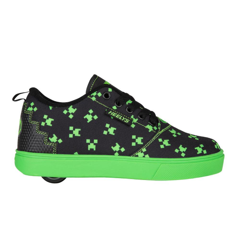Heelys X Minecraft Pro 20 Green/Black/Green Kids Heely Shoe HEELYS ...