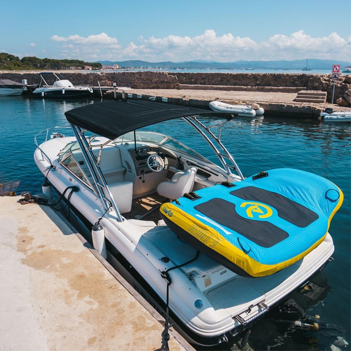 Aufblasbare Schleppboje BEAGLE 82.7"x64" 3 Personen PVC 26G/0.6mm Blau Nylon | Decathlon