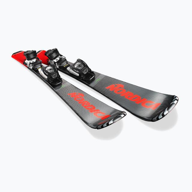 Skis de descente enfants Nordica Team J R + J4.5 FDT gris/rouge 120 cm ...