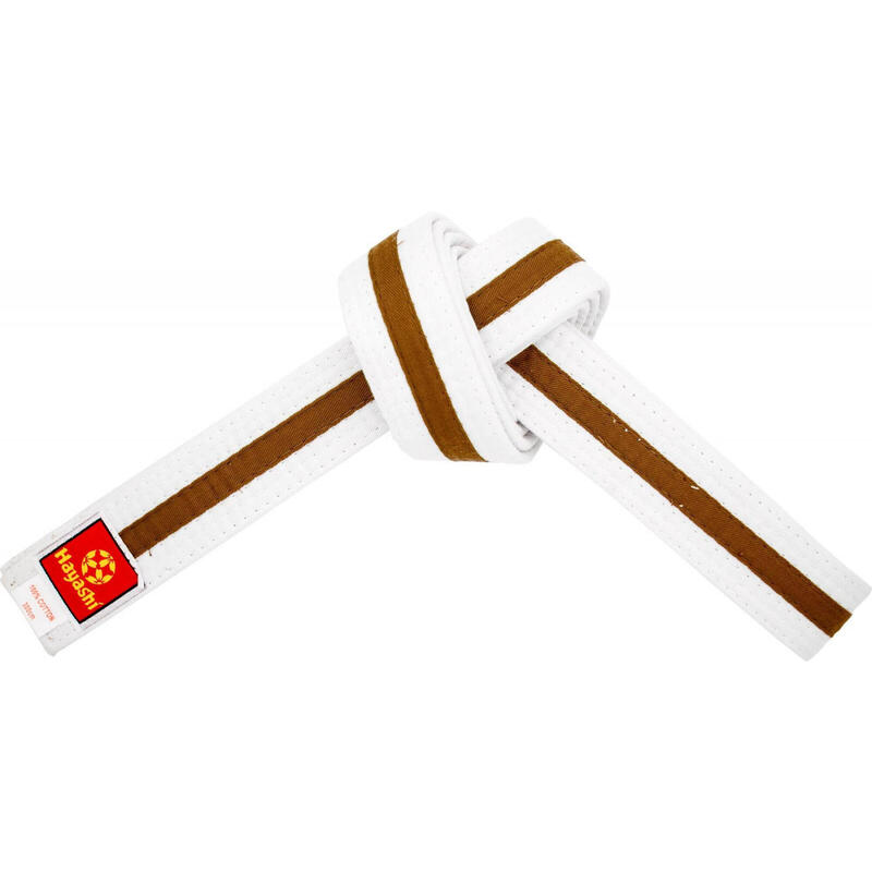 HAYASHI - Centura karate in doua culori, Hayashi, alb-albastru, 280 cm | Decathlon