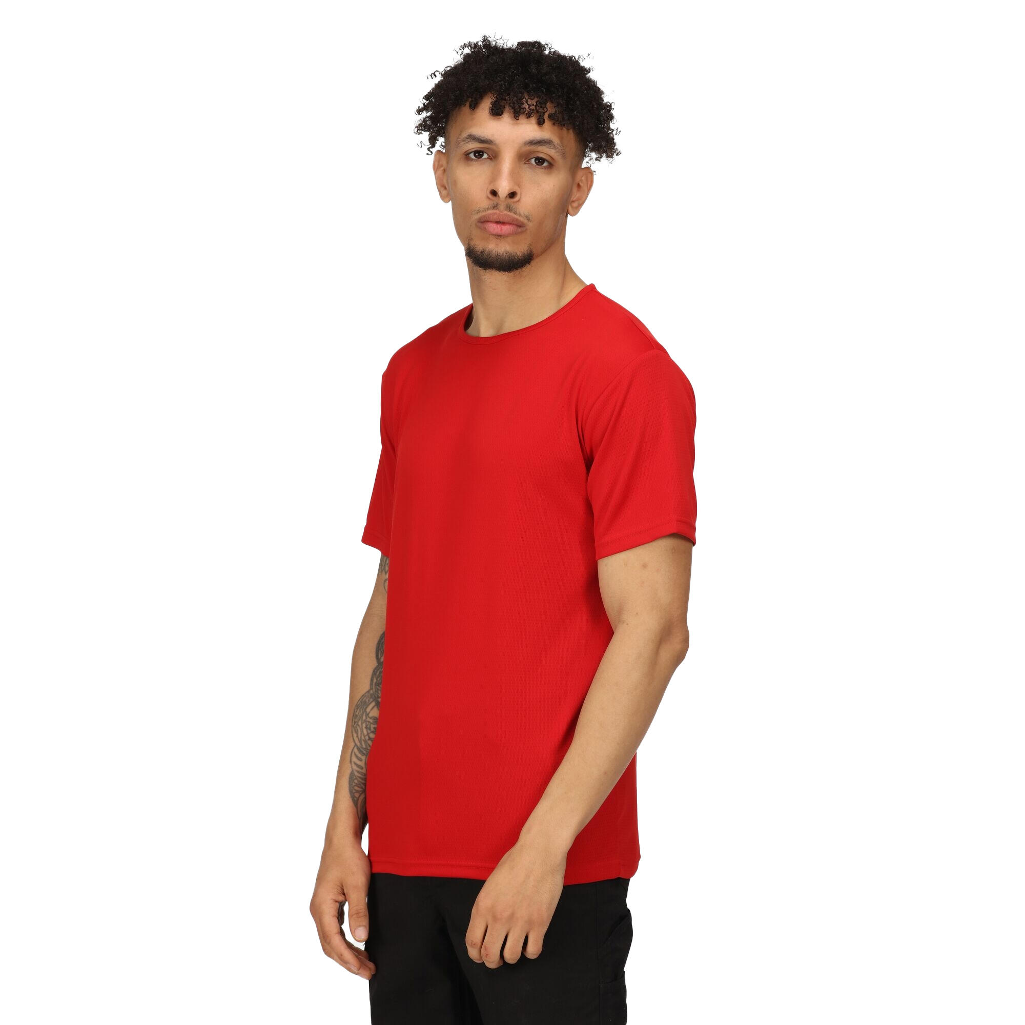 Mens Reflective Moisture Wicking TShirt (Classic Red) | Decathlon