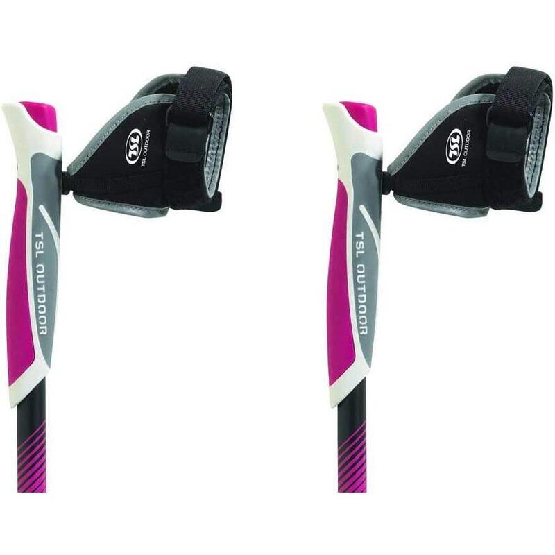 Bâtons de Marche nordique TSL - TACTIL C20 SLIM Pink Spike TSL | Decathlon
