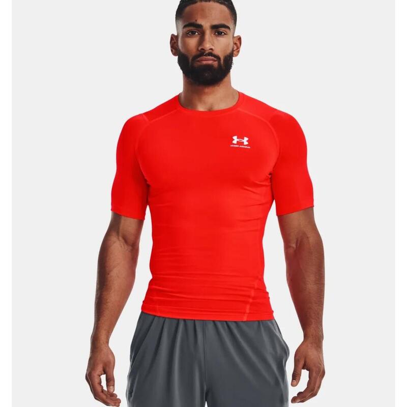 T-shirt HeatGear® Lycra Under Armour Orange UNDER ARMOUR | Decathlon