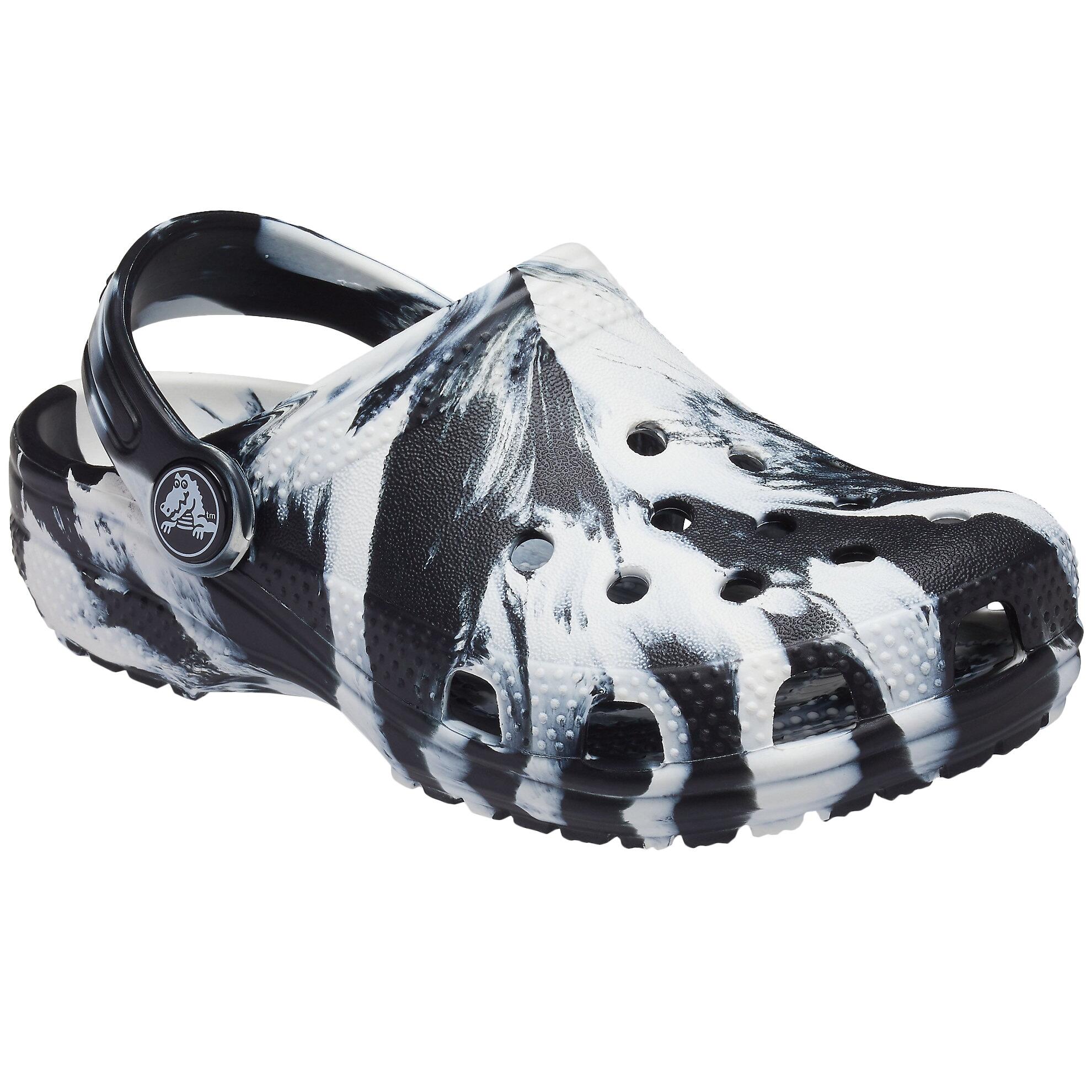 Womens/Ladies Marble Clogs (White/Black) CROCS | Decathlon