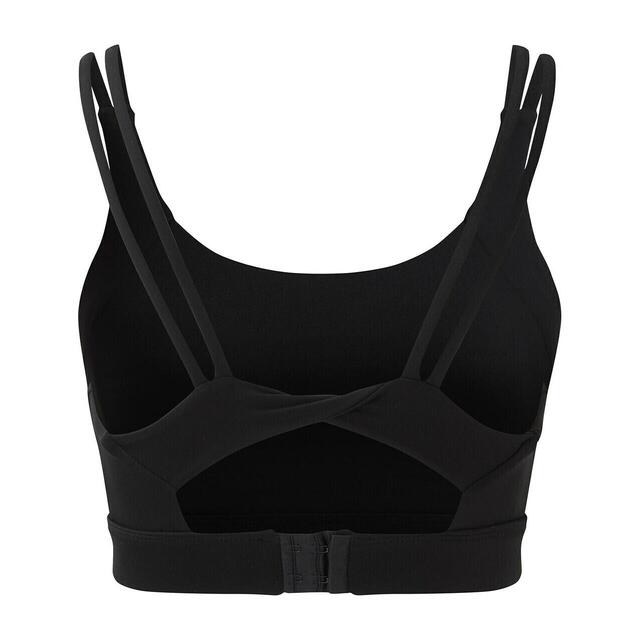 Womens/Ladies Cross Back Medium Impact Sports Bra (Black) | Decathlon