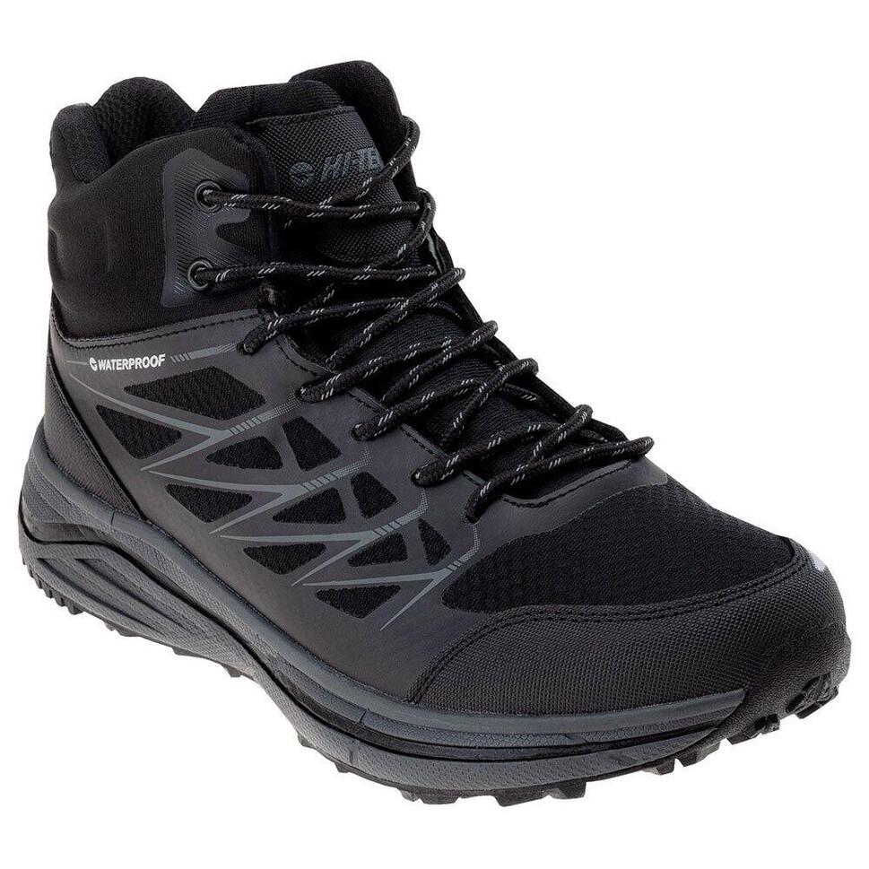 HI-TEC Heren Hewila Waterdichte Mid Cut Wandelschoenen (Zwart) | Decathlon