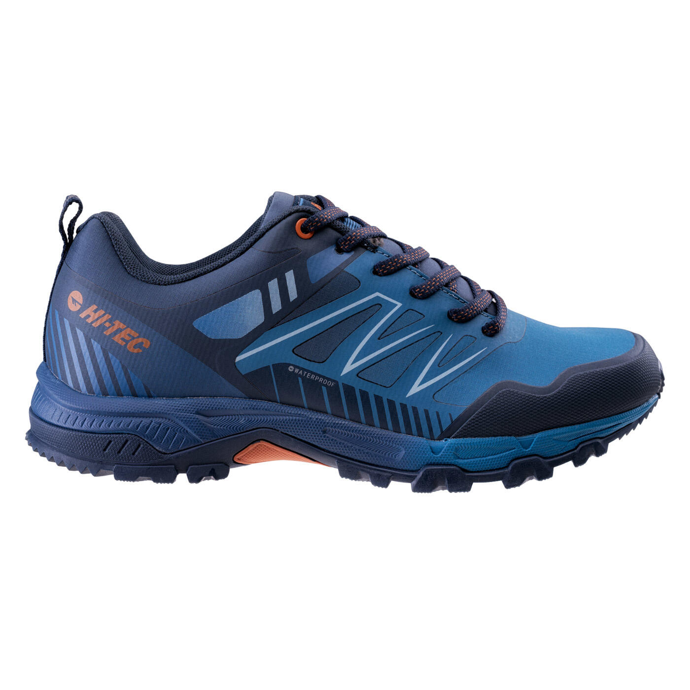 Mens Favet Waterproof Trainers (Navy/Blue/Dark Orange) | Decathlon