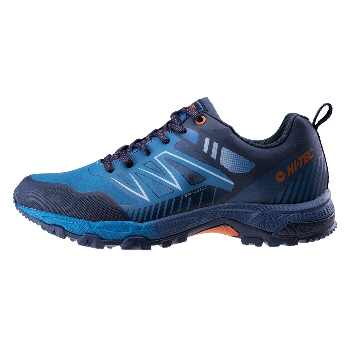 Mens Favet Waterproof Trainers (Navy/Blue/Dark Orange) | Decathlon