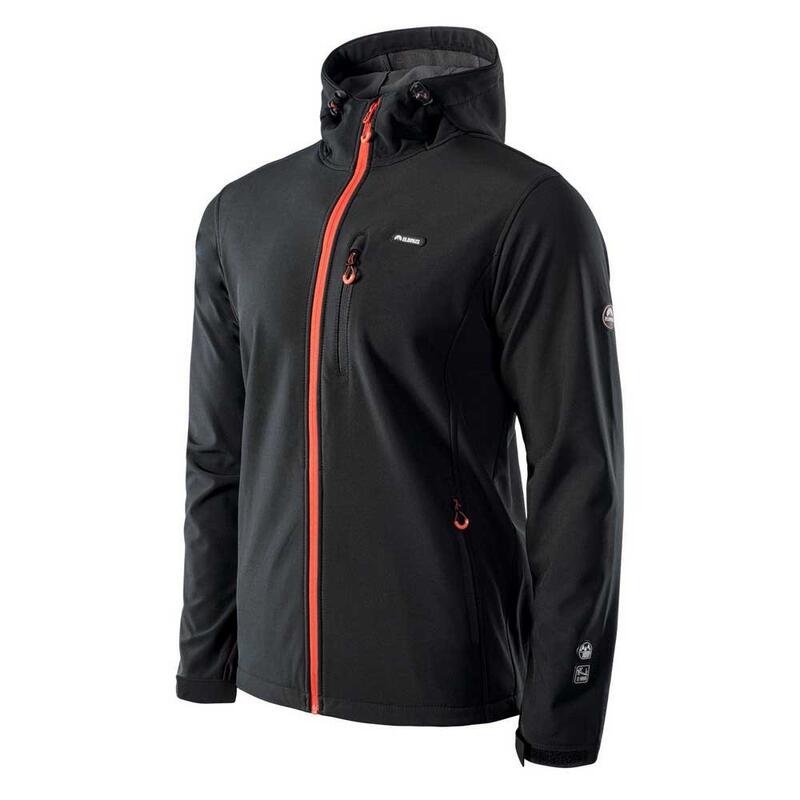 Veste Softshell IVER Homme (Noir / Orange Sanguine / Anthracite) ELBRUS ...