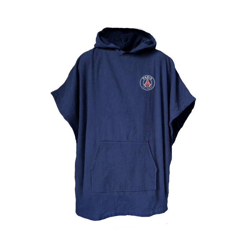 Poncho de bain enfant PSG 100% coton bouclette, capuche et poche, logo ...