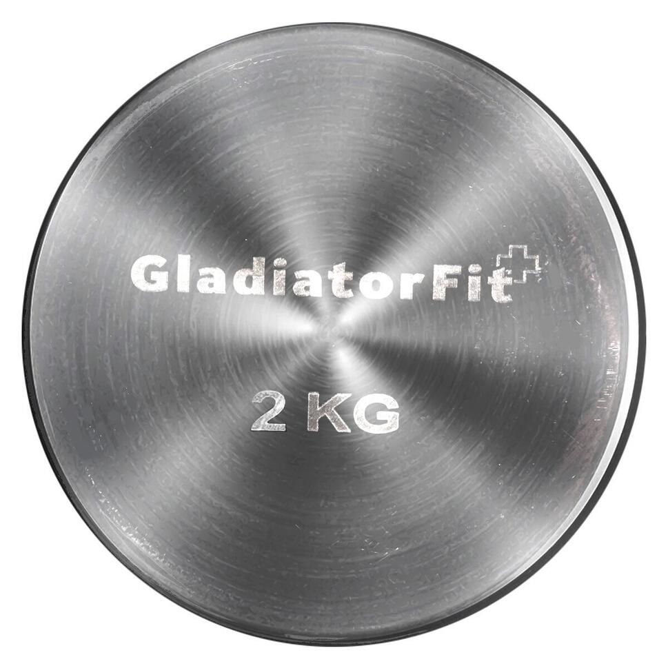 GLADIATORFIT Ronde chromen halters (set van 2) GladiatorFit | Decathlon