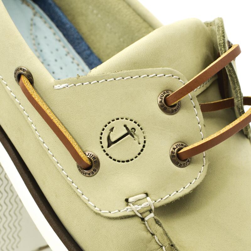 Zapatos Náuticos Wavecrest Hombre Verde Claro Cuero Nobuck | Decathlon