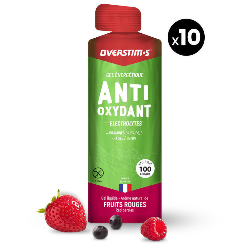 Gel énergétique Antioxydant - Fruits Rouges - 10x34g OVERSTIM.S | Decathlon