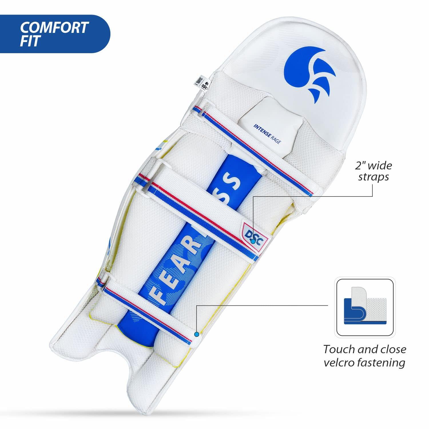 DSC Intense Rage Cricket Batting Legguard | PVC | Straps with Padded ...