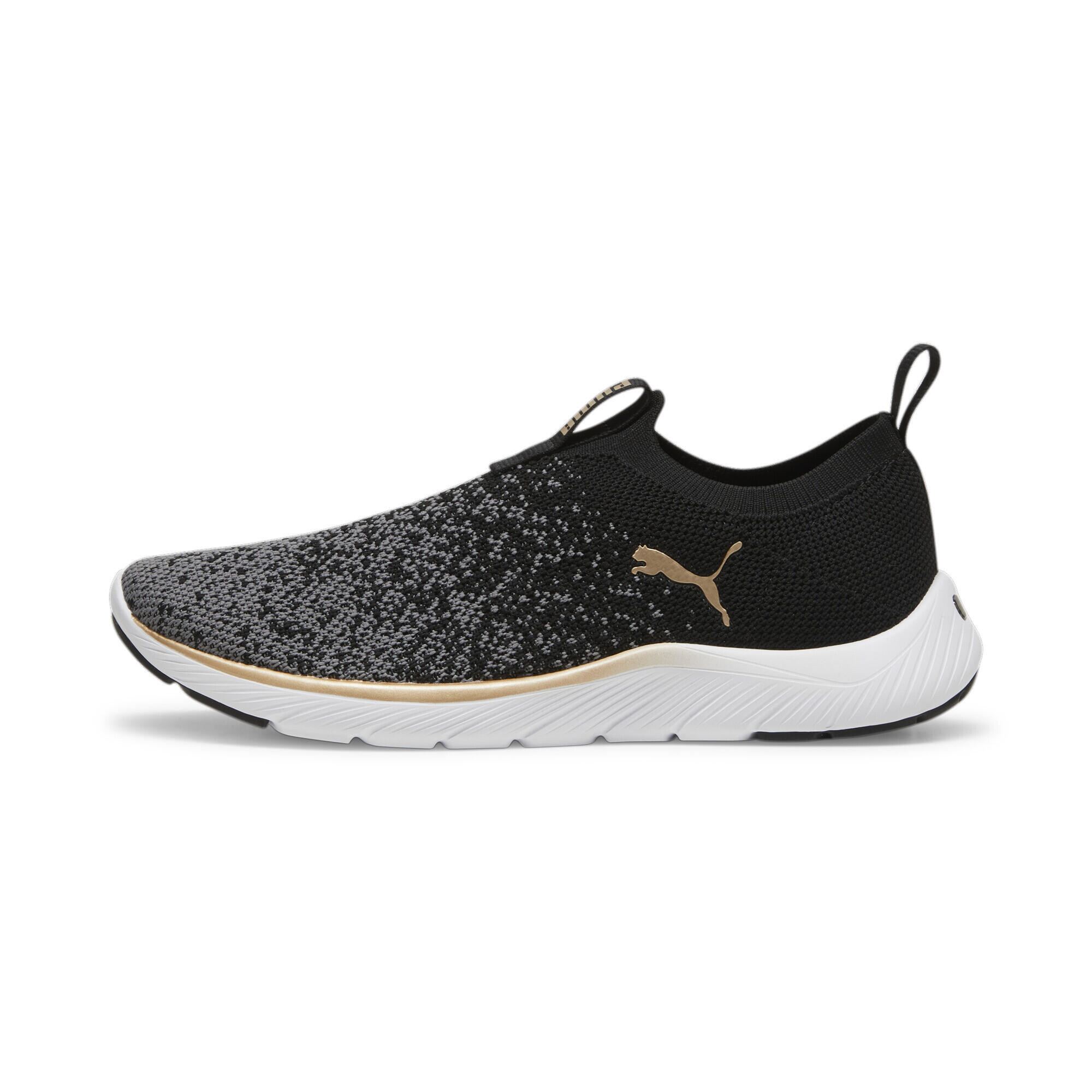 Softride Premier Slip-On Strick-Laufschuhe Damen PUMA Black Gold Cool ...