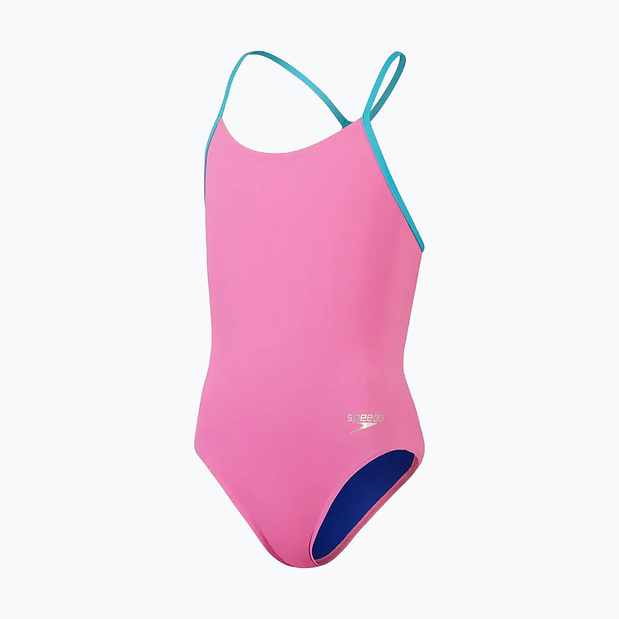 Speedo Girls Solid Lane Line Back Swimsuit - Candy Vibe SPEEDO | Decathlon