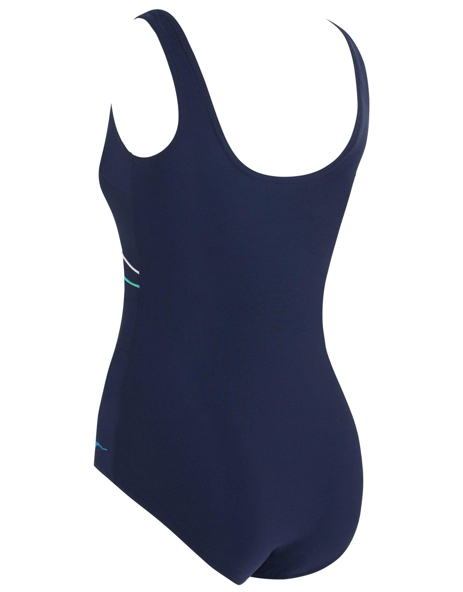 Zoggs Macmasters Scoopback Swimsuit - Navy/Blue/Mint | Decathlon