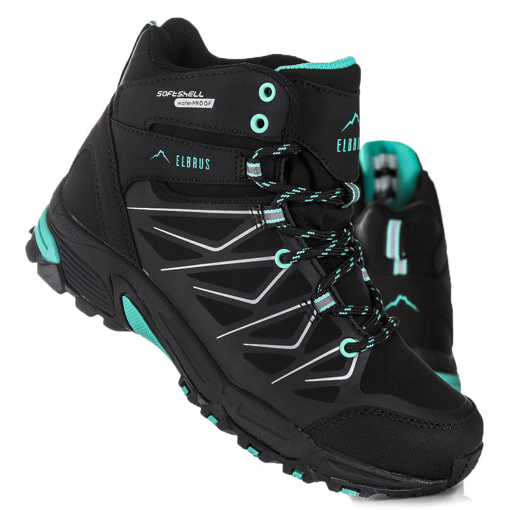 Buty damskie sportowe trekkingowe Mabby Mid WP - Czarny, Niebieski, Zielony | taternik-sklep
