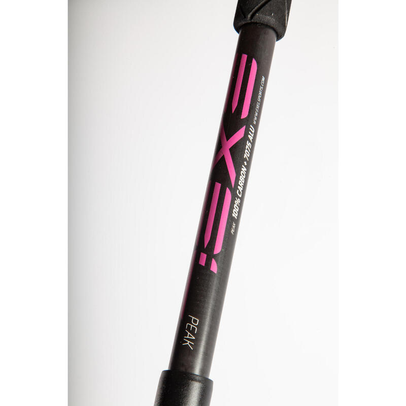 Bâtons de randonnée PEAK CARBON 100 pink EXEL | Decathlon