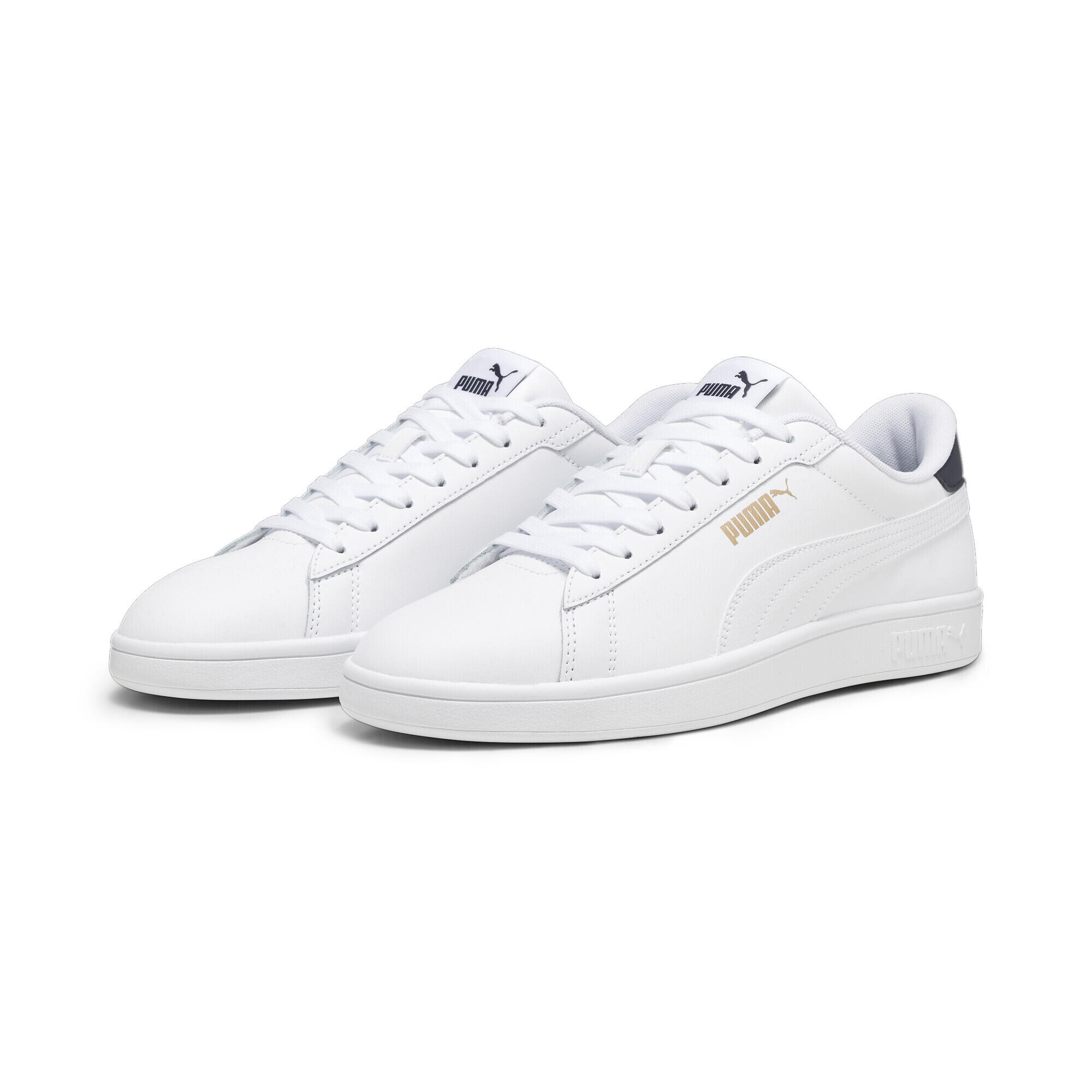 Sneakers Smash 3.0 L PUMA White Navy Gold Blue | Decathlon