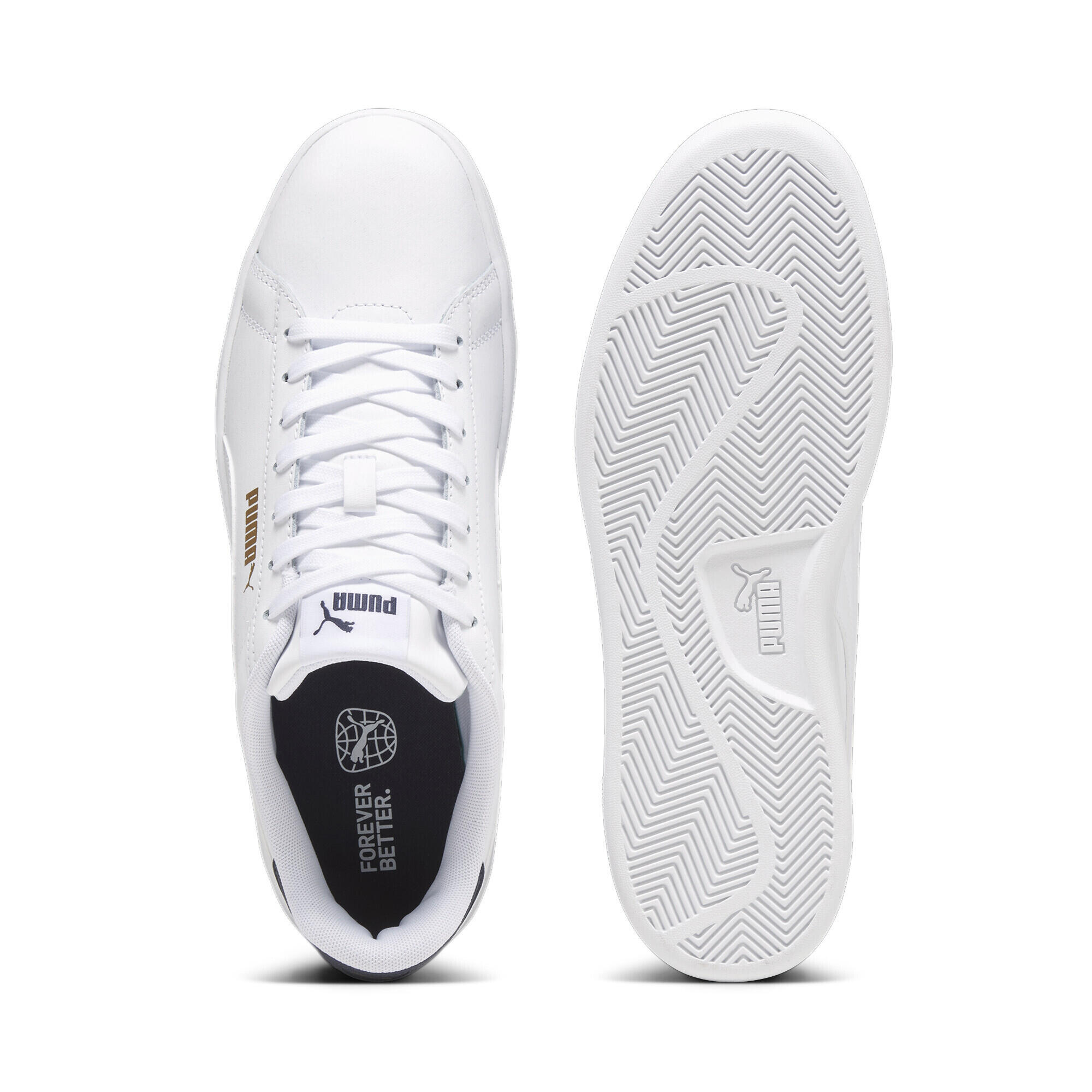 Sneakers Smash 3.0 L PUMA White Navy Gold Blue | Decathlon