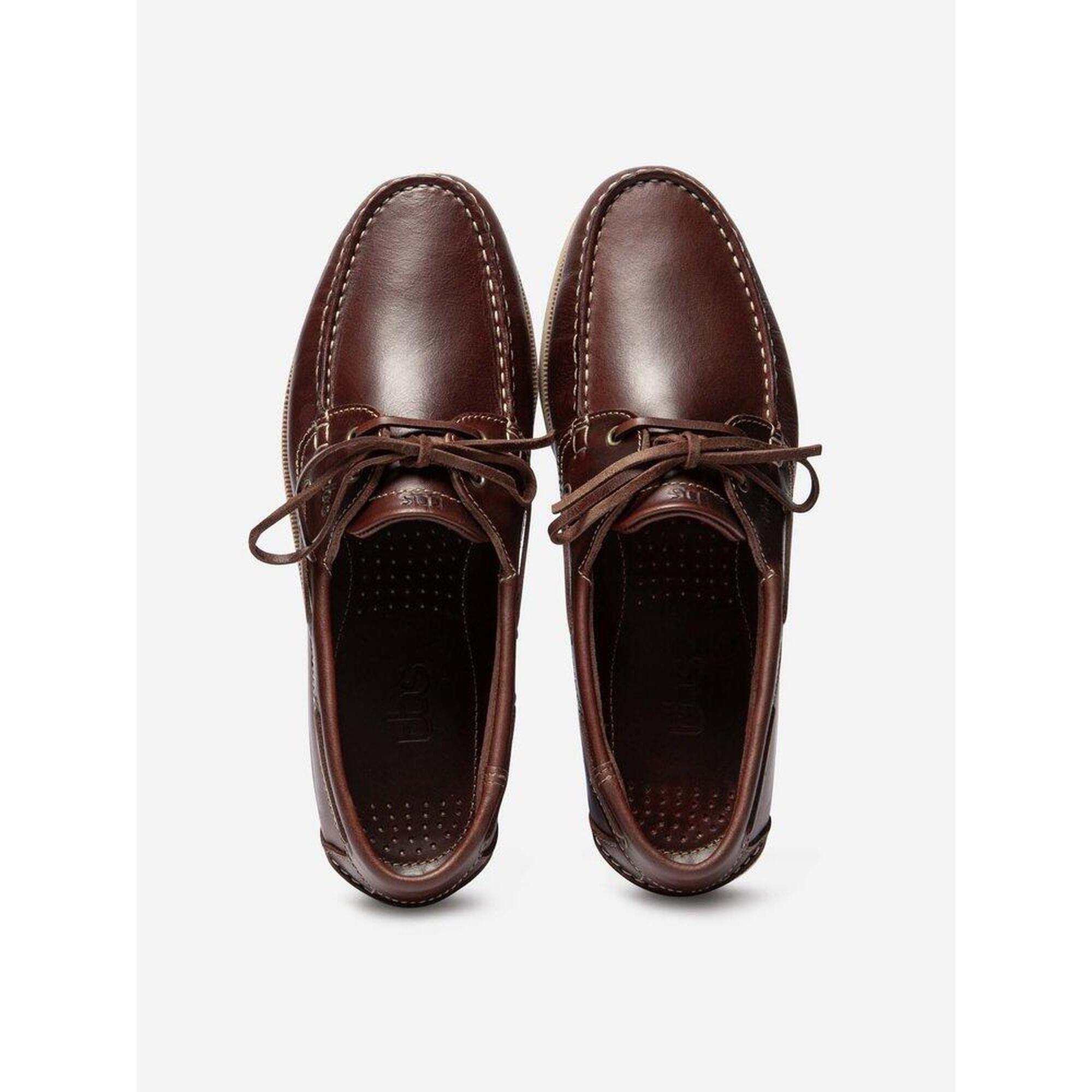 Chaussures bateau homme PHENIS cuir Acajou/Miel TBS | Decathlon