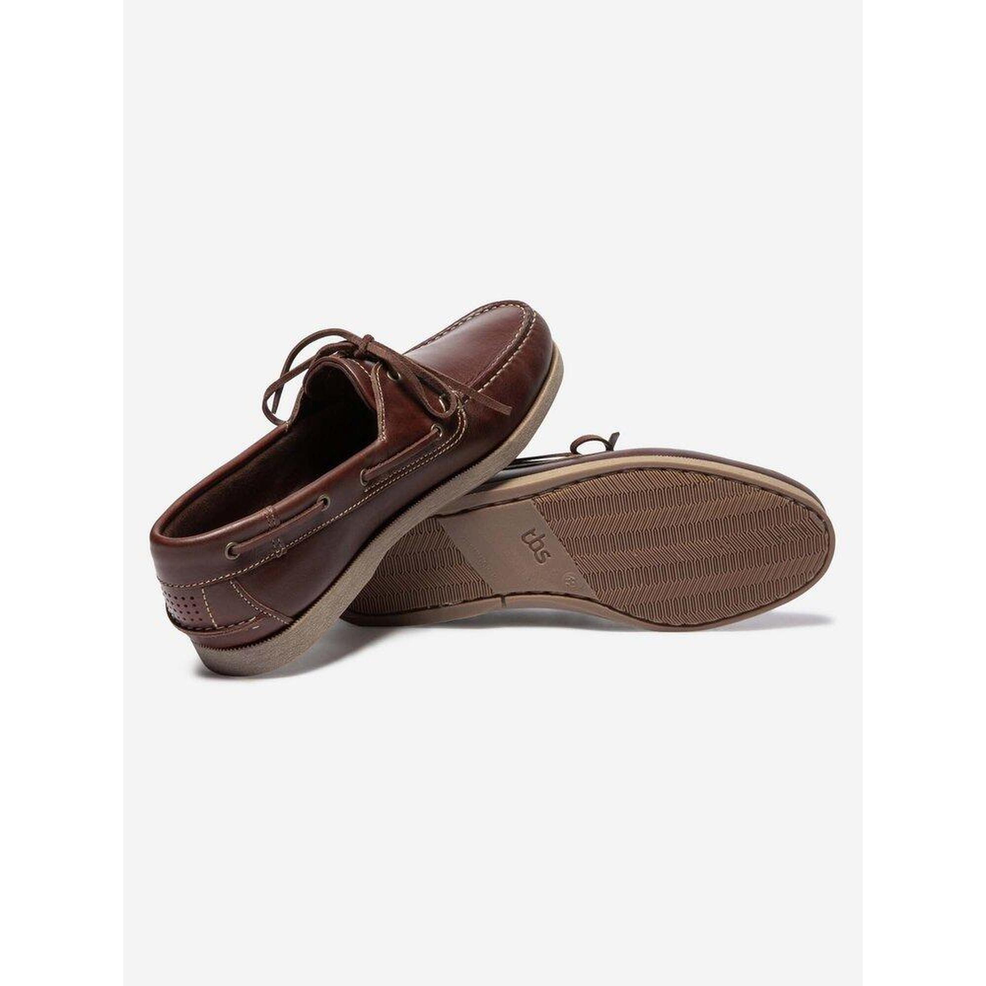 Chaussures bateau homme PHENIS cuir Acajou/Miel TBS | Decathlon