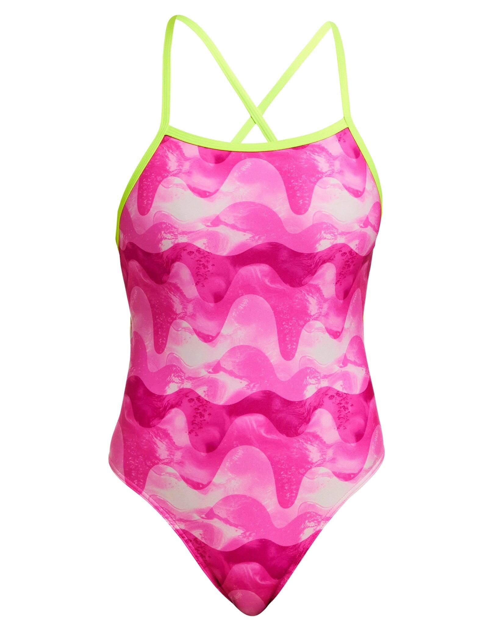 Funkita Pink Caps Tie Me Tight Swimsuit - Pink FUNKITA | Decathlon
