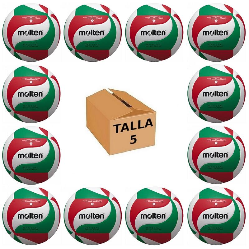 Pack 12 Balones Voleibol Molten V5M4000 | Decathlon