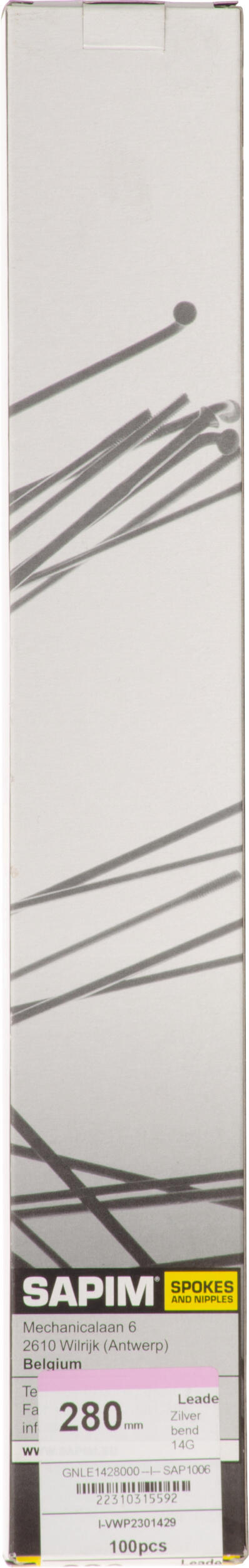 Sapim Leader speiche 14-290 Edelstahl ohne Nippel (100St.) silber SAPIM ...