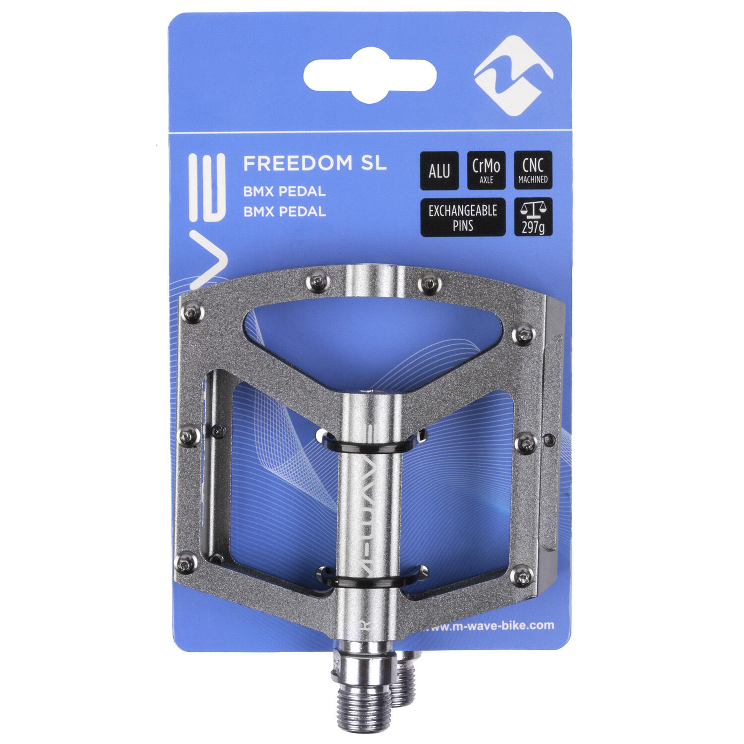 Messingschlager Plattformpedale FREEDOM SL, M-WAVE, Aluminium ...