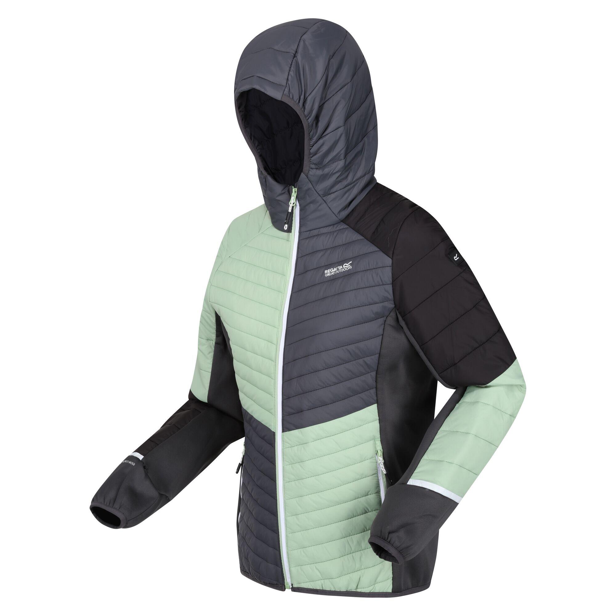 Womens/Ladies Trutton II Baffled Hooded Jacket (Quiet Green/Seal Grey ...