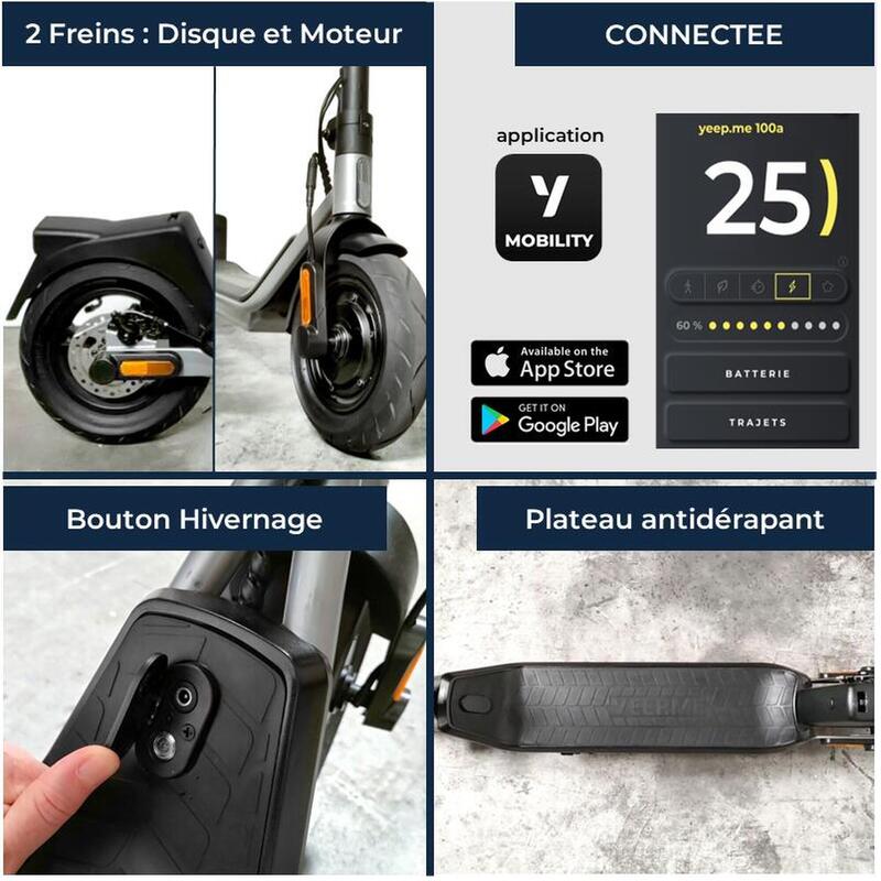 YEEP.ME Electric Scooter YEEP.ME 100a sport - 10'' 750W 55km - 5 jaar ...