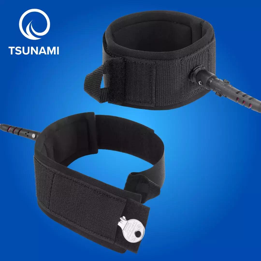 Leash de sécurité spirale pour planche de SUP paddle réglable TSUNAMI ...