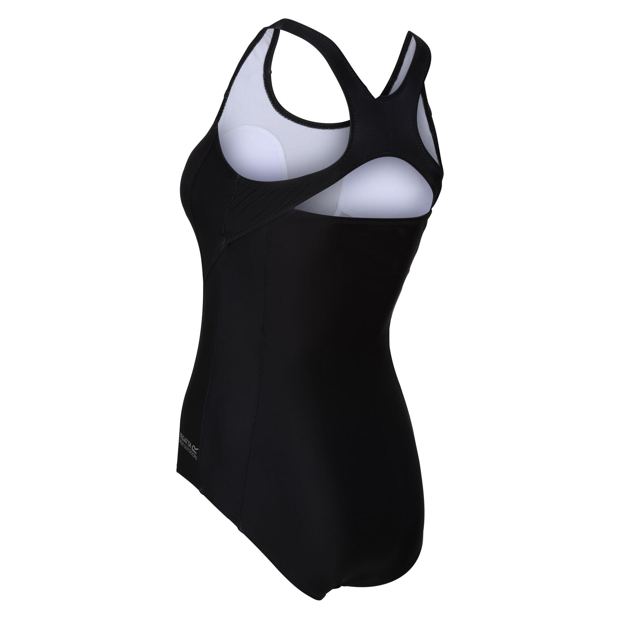 Womens Ladies Active Ii One Piece Swimsuit Black Regatta Decathlon
