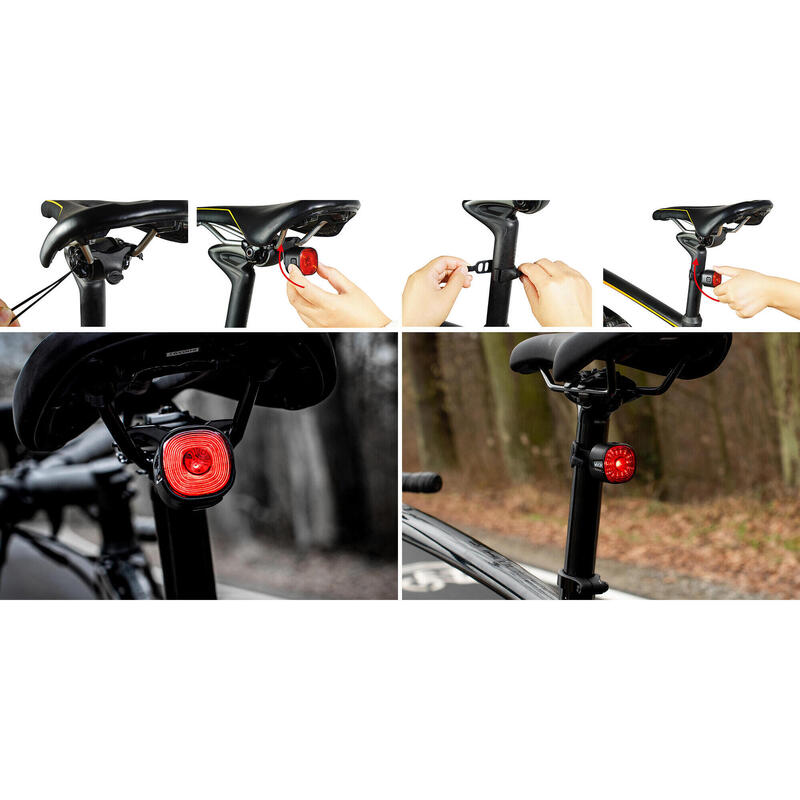 Cyklistické zadní světlo VA0156 100lm červené světlo IPX6 USB-C VAYOX ...