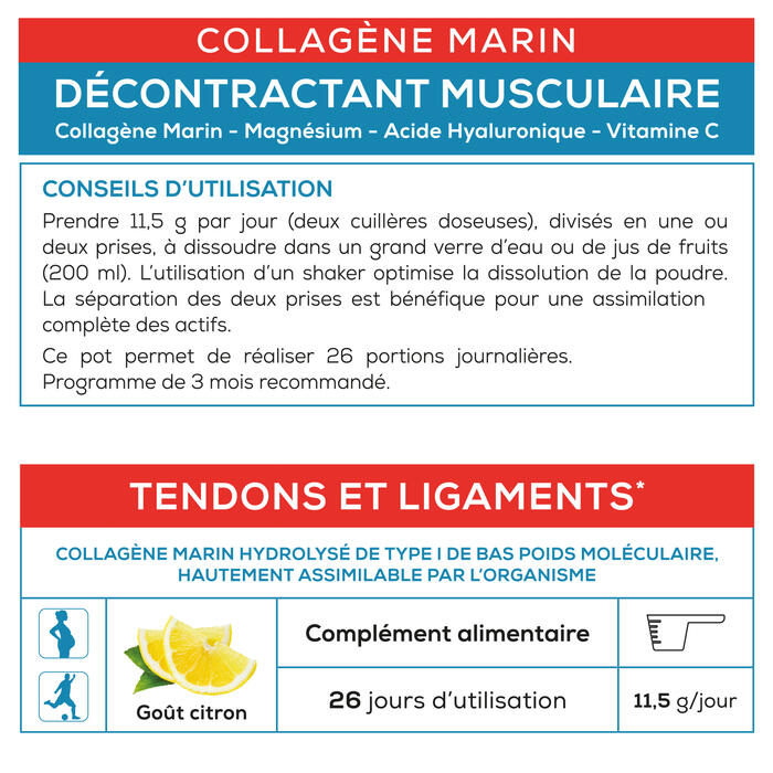 Décontractant Musculaire - Collagène Marin Poudre - 300 g - Saveur ...