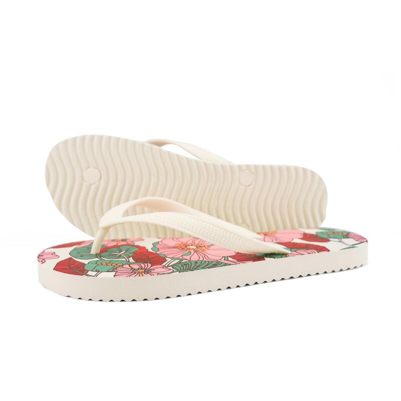 Femme originals*flower power Tongs Crème Multicolore FLIP FLOP | Decathlon
