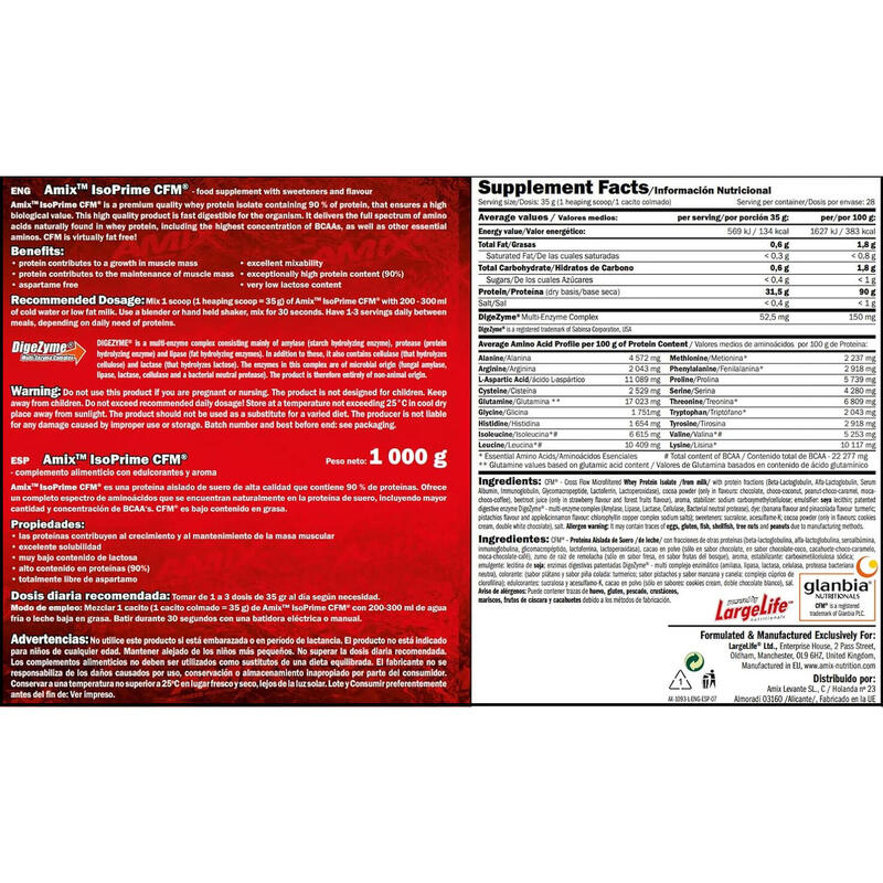 Amix IsoPrime CFM Isolate Protein 2 Kg | Decathlon