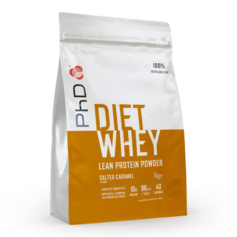 PhD Nutrition | Diet Whey Powder | Salted Caramel Flavour | 1kg PHD ...